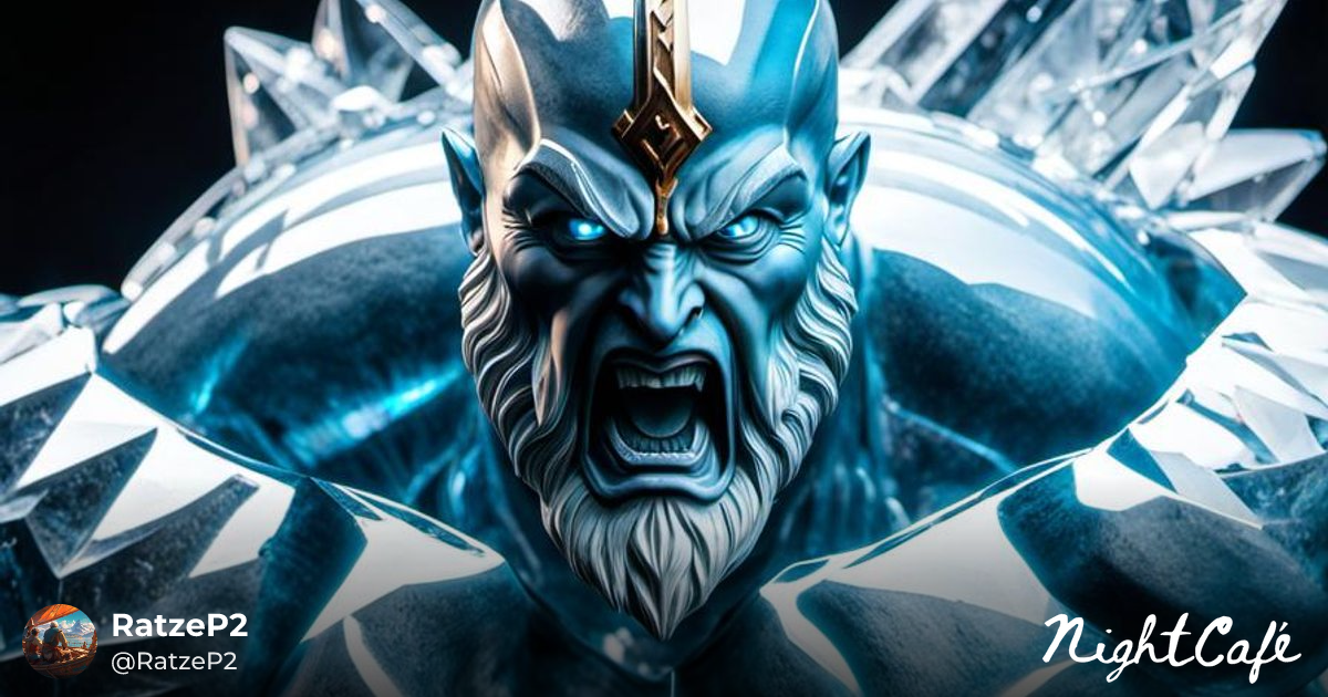 Ice god of war - Ice God of War Crystal Sculpture