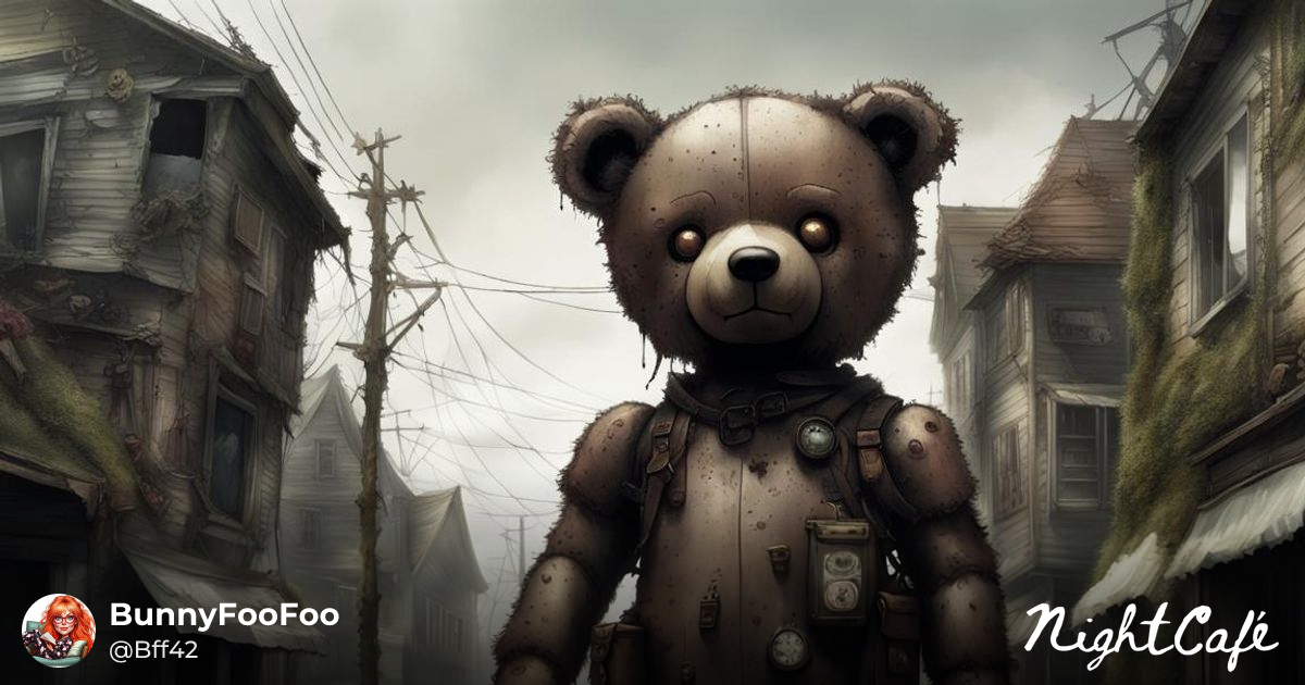 Clockwork post apocalyptic teddy bear