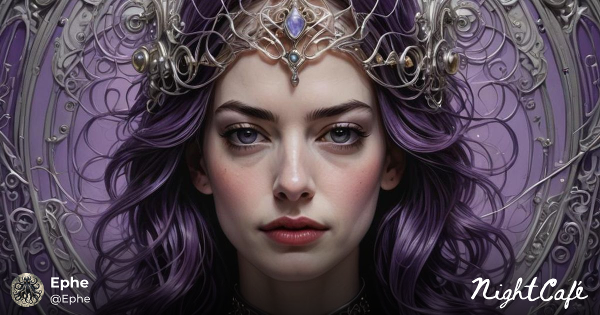 The Last Princess - Neon Valkyrie Portrait in Photorealistic...