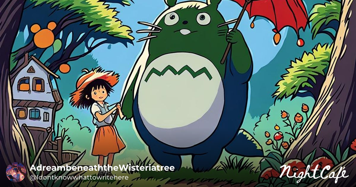 Studio ghibli Totoro - Enchanting Totoro Illustration in Ghi...
