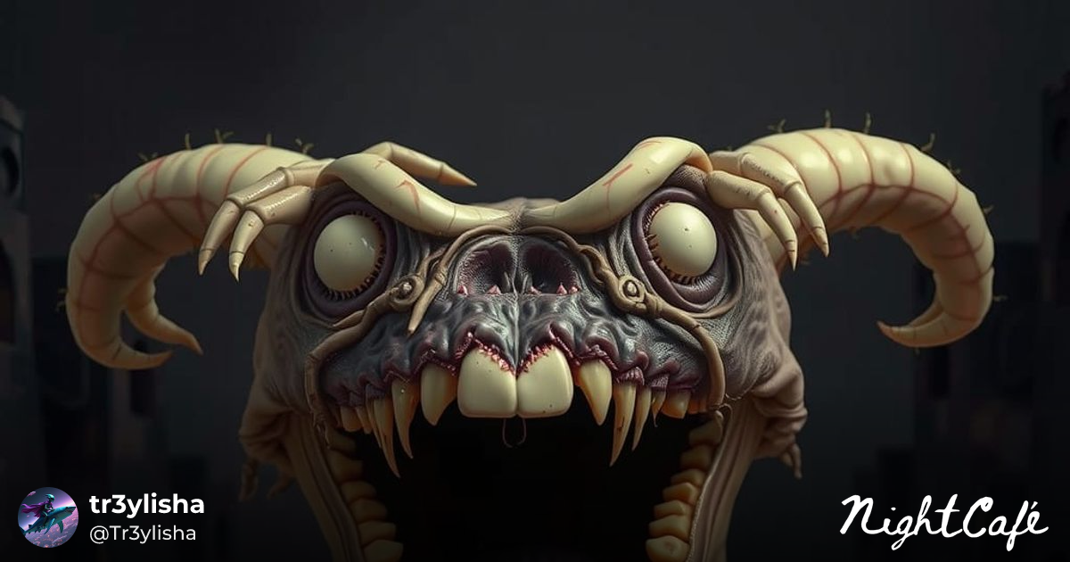 Gothic Tooth Creature Brings Chaos to Pearly White... - AI Art