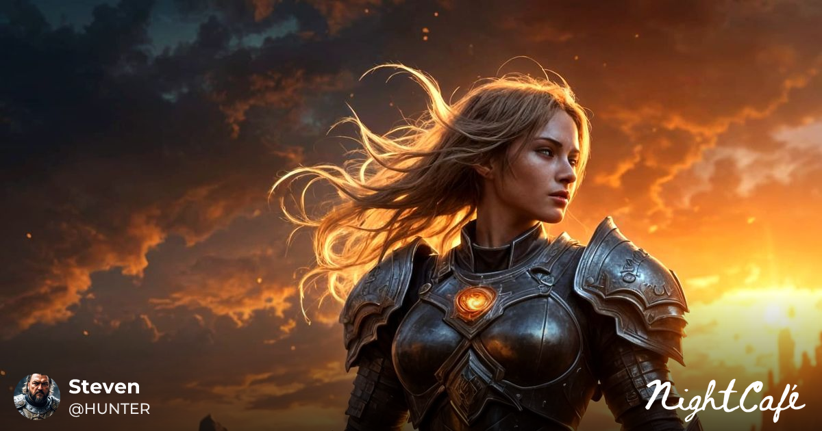 Fearsome Knight on Skull Mountain in Dark Fantasy ... - AI Art