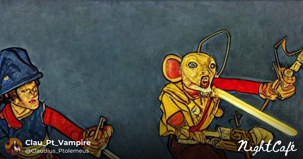 1980s Video Game Rat with Light Sword - AI Art