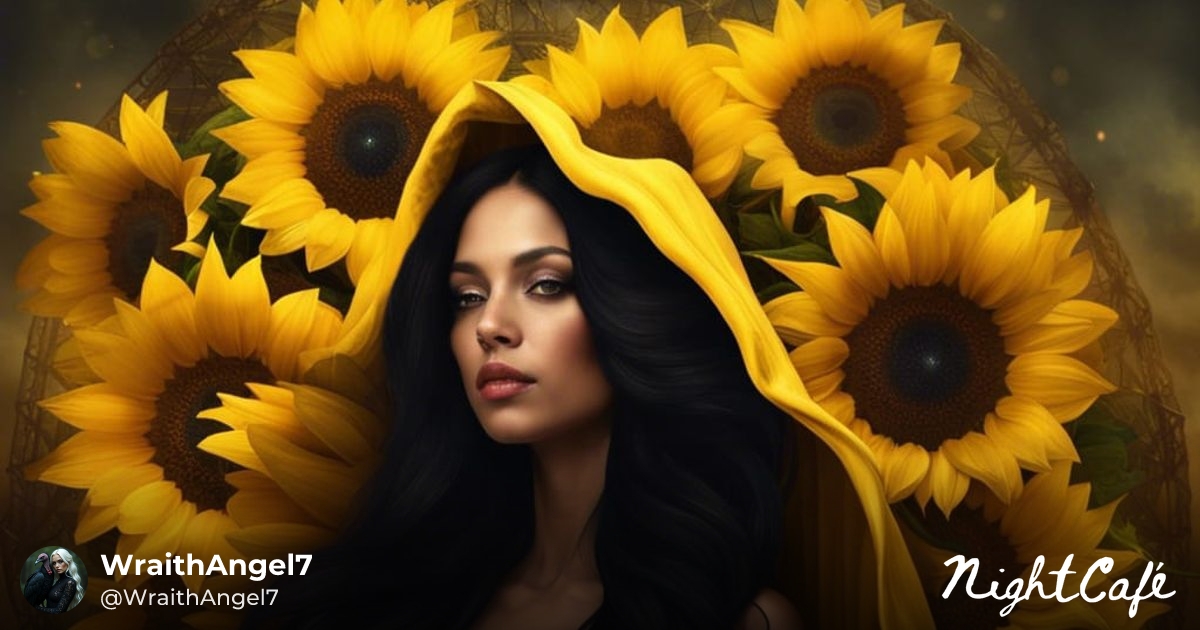 Sunflower Witch - Sunflower Witch in a Digital Matte Paintin...