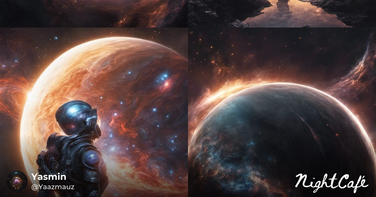 The end - Black Hole Devouring Planets: Dark Fantasy Concept...