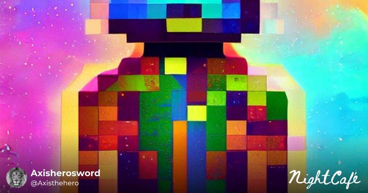 Cosmic Minecraft Steve - Cosmic Minecraft Steve in Holograph...