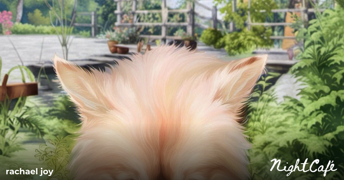 Gray German Spitz Portrait in Art Nouveau Style - AI Art