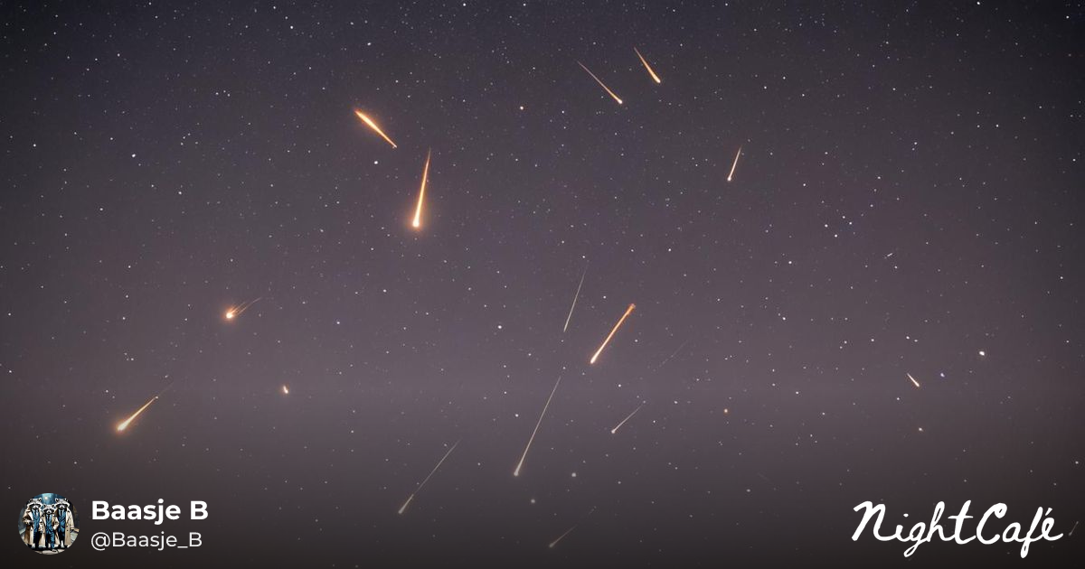 Meteor swarm - Spectacular Meteor Shower, Professional Photo...