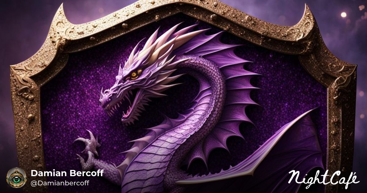Purple dragon knight shield - Purple dragon knight shield