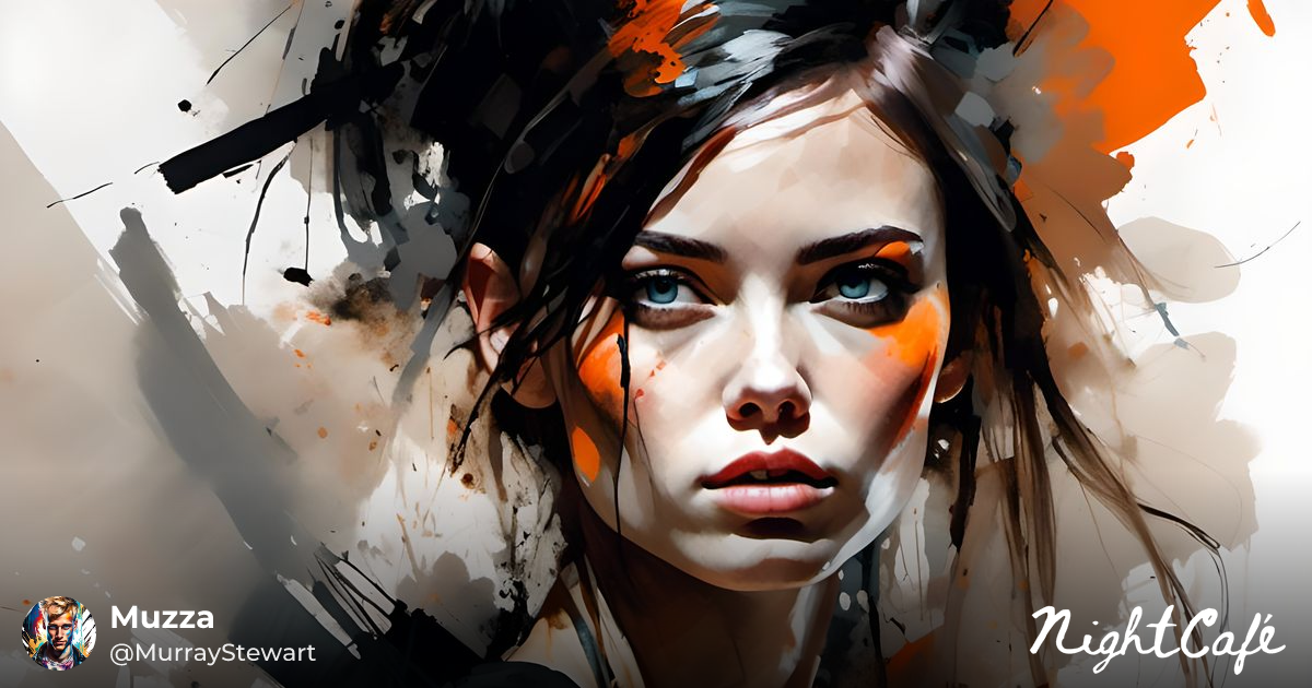 Hectic - Woman Portrait in Russ Mills Style