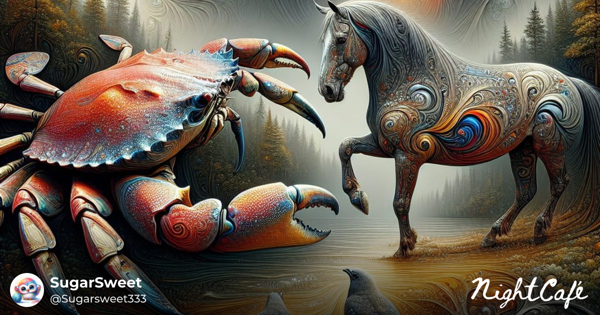 Braxton Jarli - Crab and Horse Conversation in Graffiti Stre...