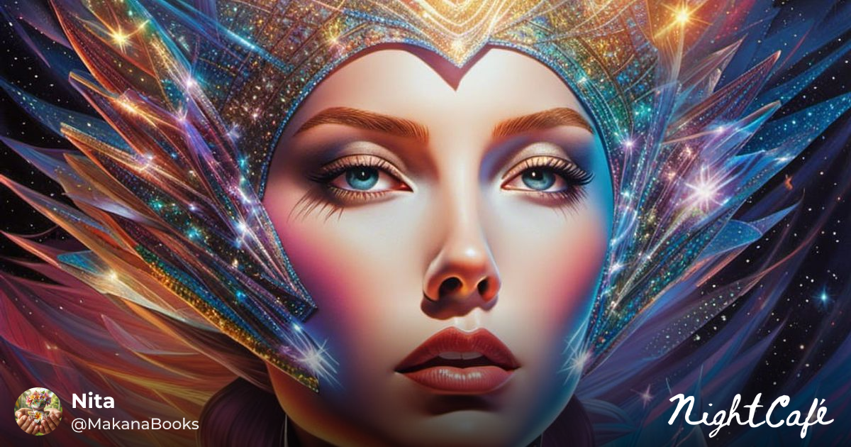 Cosmic Entity - Shimmering Cosmic Entity in Electroscape Dig...