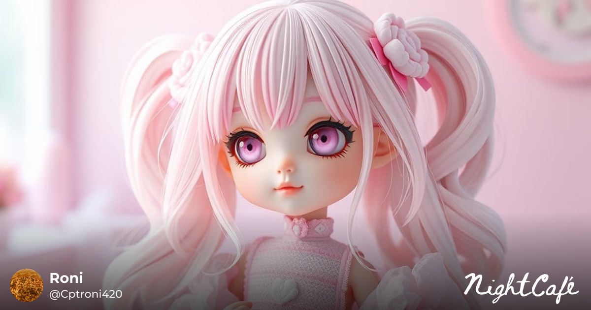 Vibrant Pastel Kawaii Chibi BJD Doll Scene - AI Art