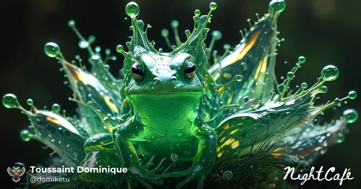 Splash Frog - Mossy Frog Macro Shot in Tropical Forest