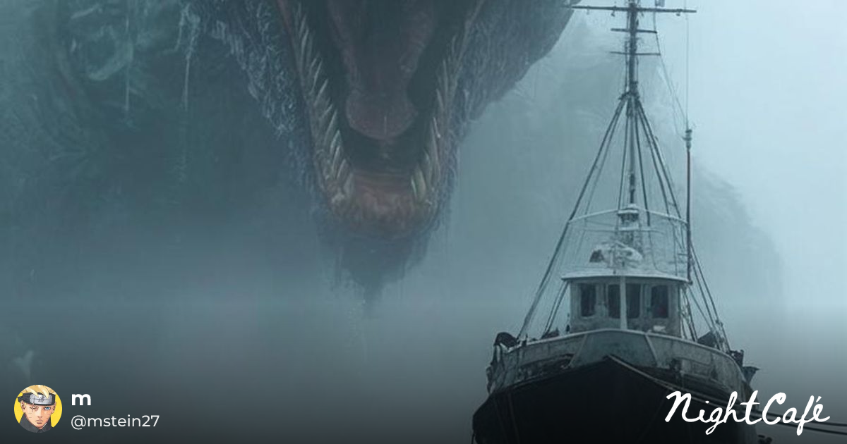 godzilla - Dark Fantasy Masterpiece with Dynamic Lighting