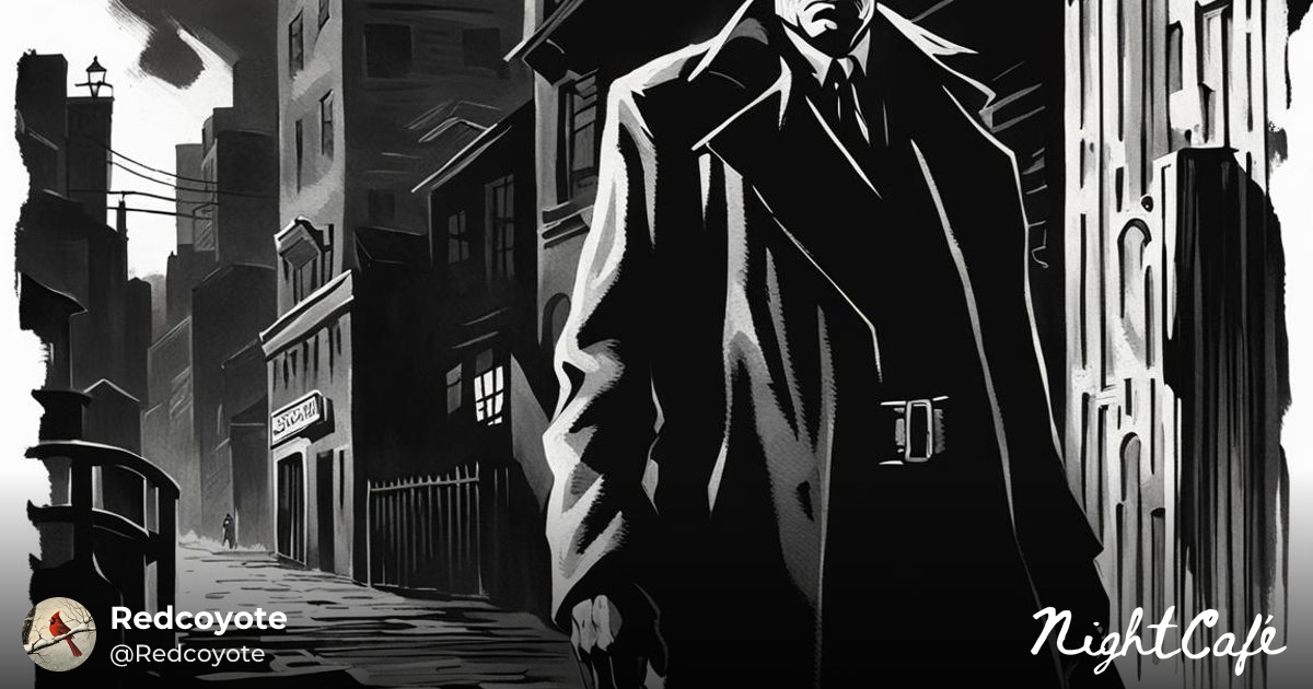 A noir image of The pulp magazine character The Shadow