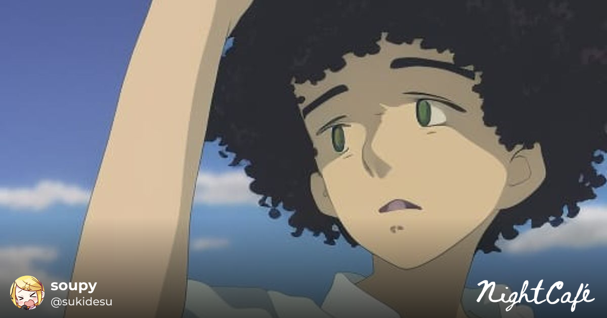 straight out of boondocks - Anime Boy with Curly Hair Blushi...