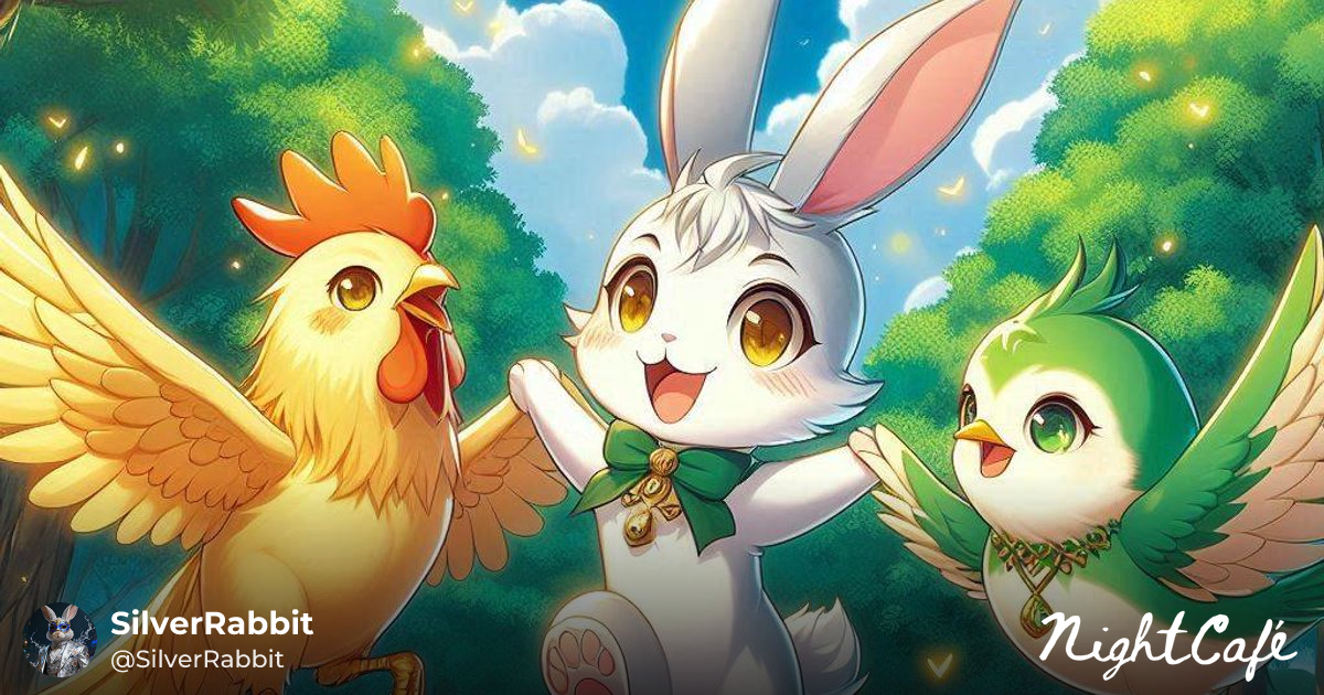 Silver Rabbit, Golden Rooster, and Jade Wren
