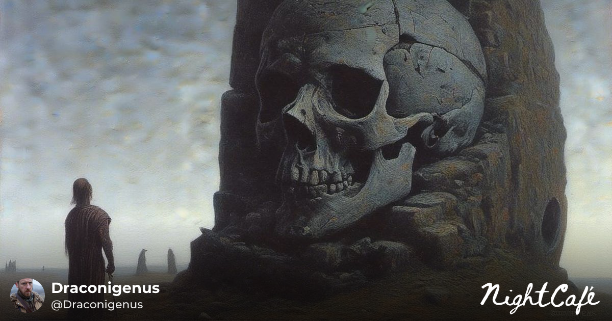 MONVMENTVM MORTIS - Runestone Skull Carved with Ancient Rune...