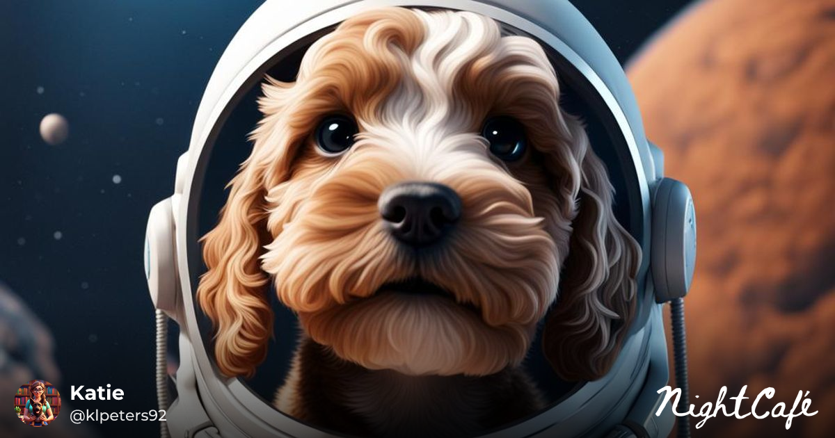 cute cockapoo puppy - Cute Cockapoo Puppy Astronaut in Deta...