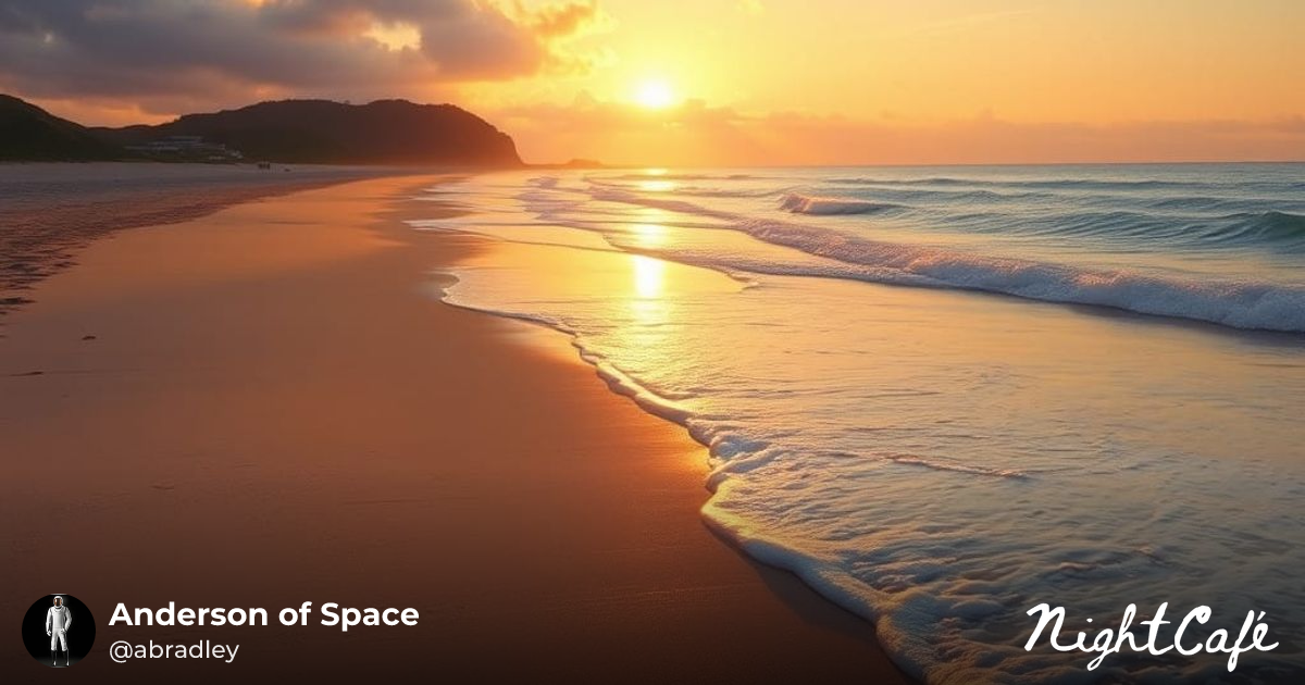 The beach - Impressionist Dawn on a Deserted Beach