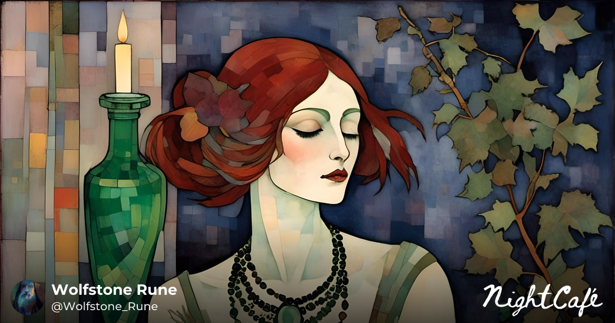 With Absinthe she comes alive - Gothic Vampire with Absinthe...