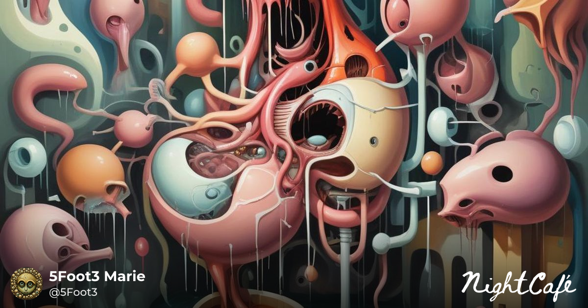 Surreal Cubist Dreamscape of Anthropomorphic Organ... - AI Art