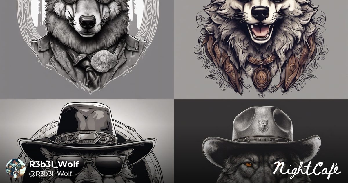 Cowboy wolf avatars