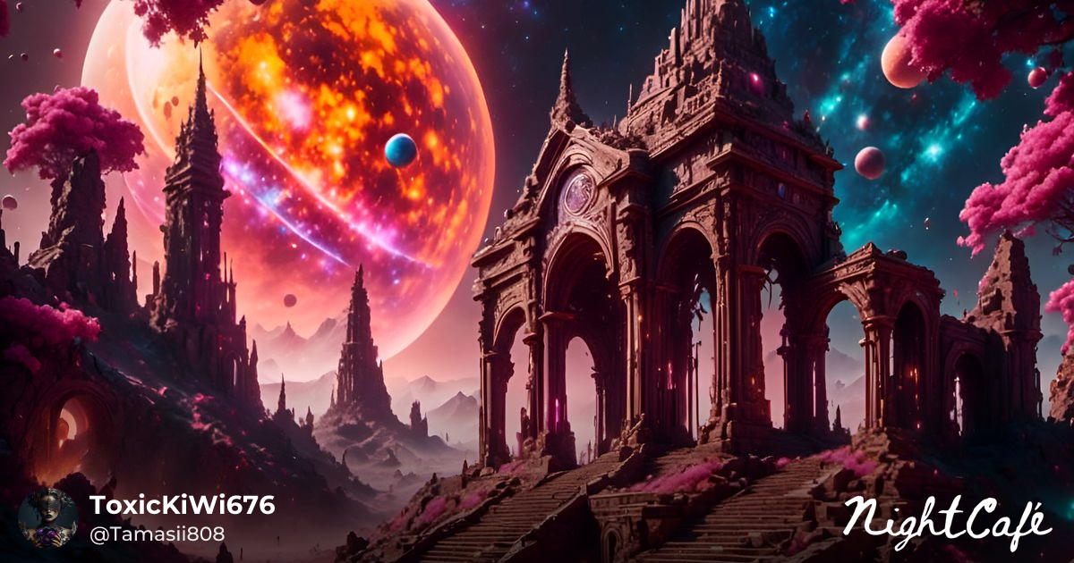 Imagine ancient floating in the cosmos.