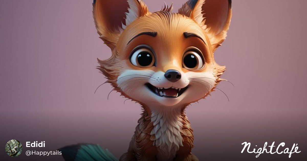 Fox-Slinky Hybrid: 3D Digital Art Concept - AI Art