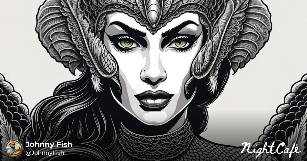 Lady Aquatica from Atlantis - Attractive Scaled Woman in Lac...