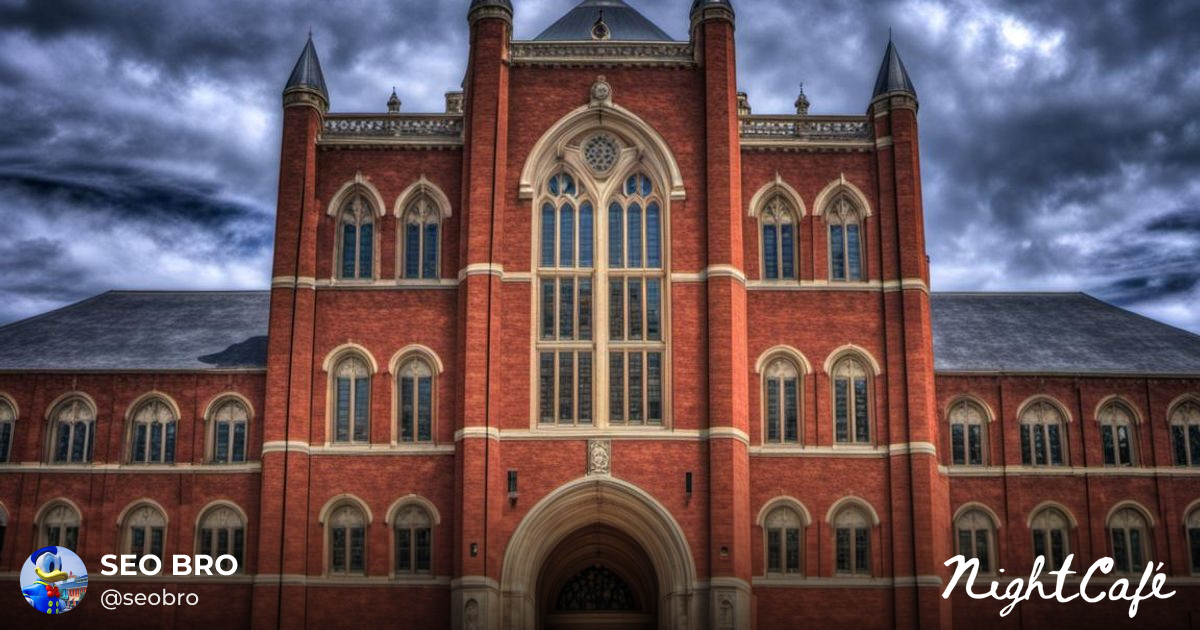 Hyperrealistic University Building on College Camp... - AI Art