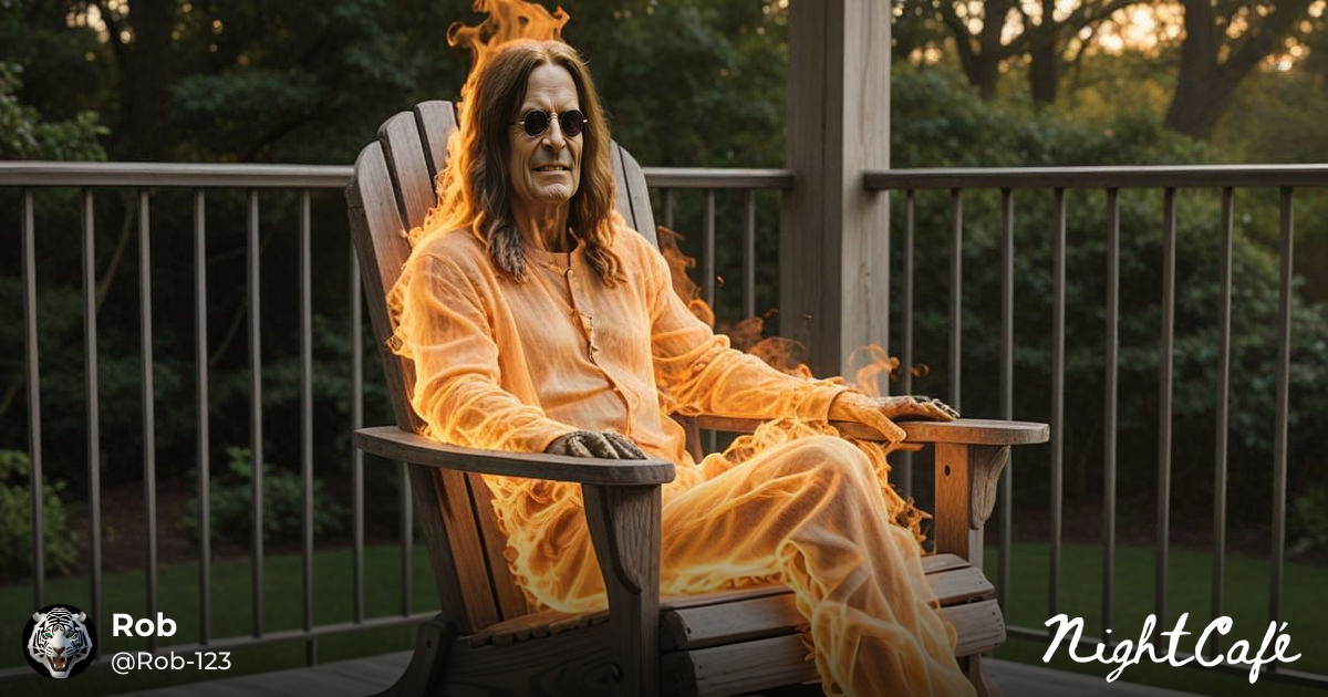 Ozzy Osbourne rocking out