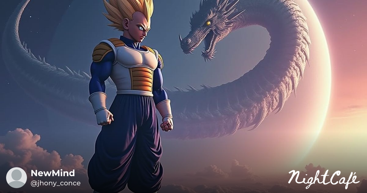Saiyan Warrior Reigns Over Saturn with Majestic Dr... - AI Art