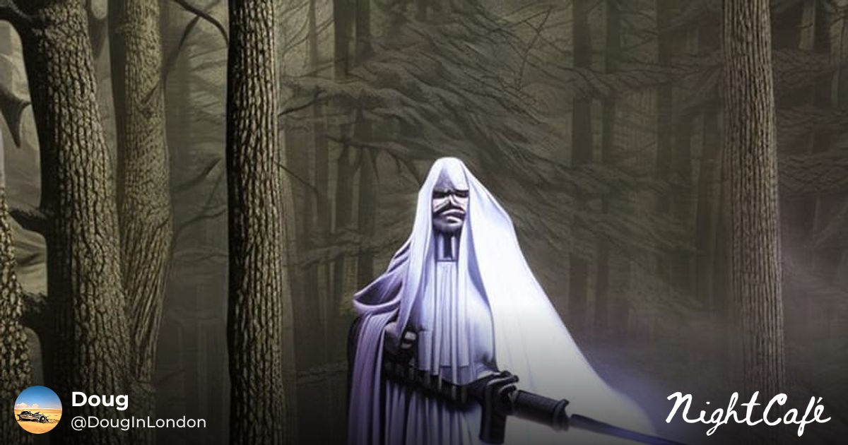 Ethereal Ghostly Apparition in Forest, Hyperrealis... - AI Art