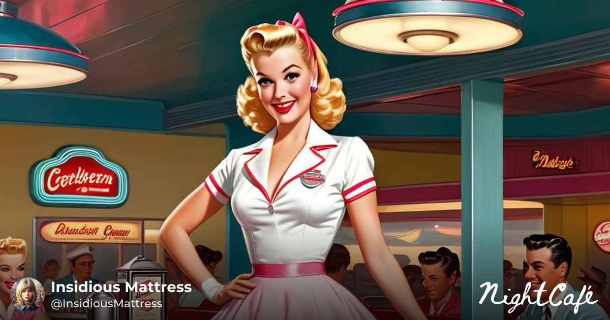 Carhop Betty Cooper - Vintage Carhop at 50s Diner, Pin-Up St...