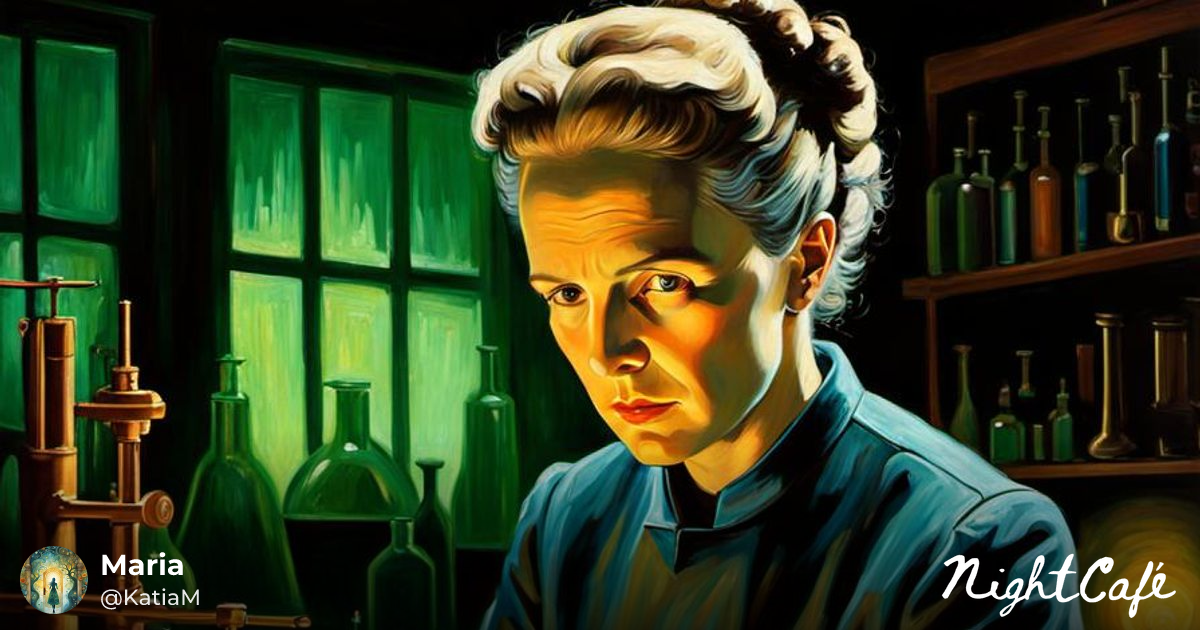 Marie Curie's Radium Research: Impressionist Oil P... - AI Art