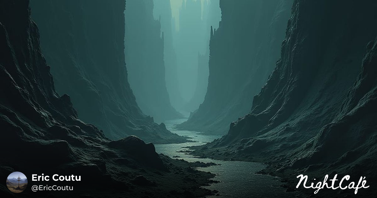 Darkscape - Ominous Darkscape with Glowing Horizon