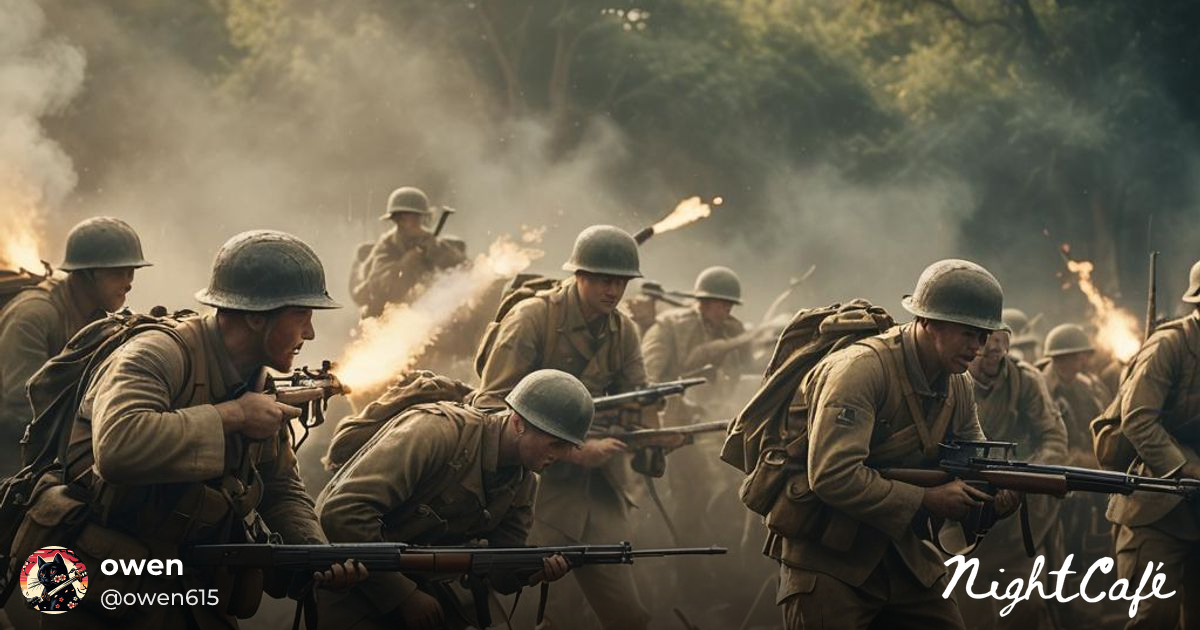 War-Torn Trenches: A Gritty Cinematic Film Still - AI Art