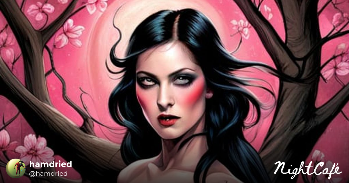 "Cherry Blossom Tree in Hell" Intricate, sinister, Elegant, Digital ...