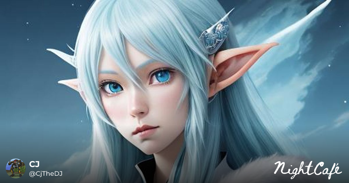 Ice Elf - Icy Anime Elf in Japanese Manga Style