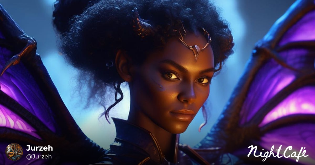 Tiefling Sorceress Casting Spell in Fantasy Art St... - AI Art