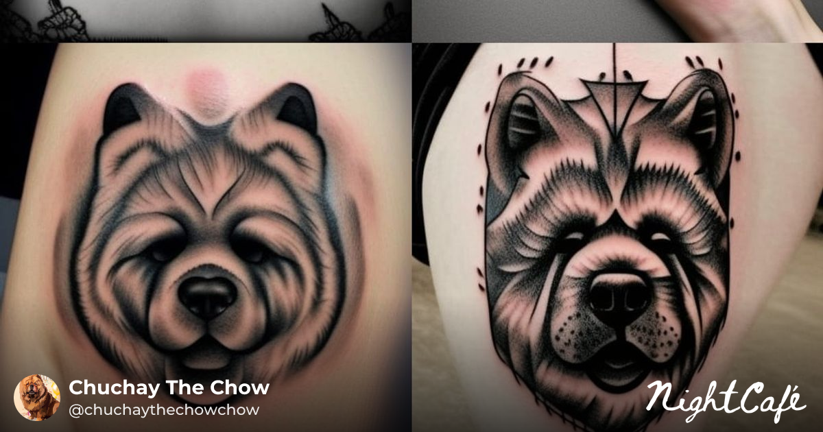 chow chow animal tattoo design - Chow Chow Tattoo Design