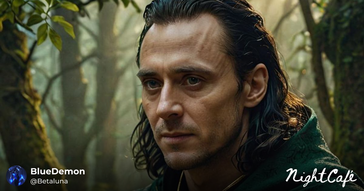Loki - Loki in Mystical Forest: Surreal Portrait Art