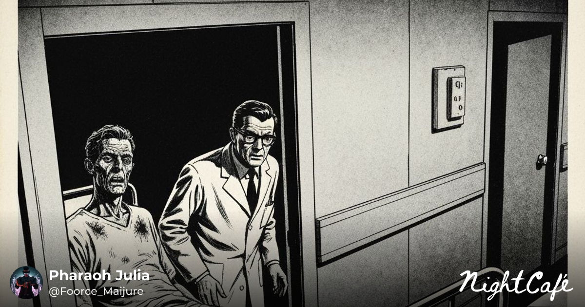 Vintage Horror Comic Scene in 1960s Hospital - AI Art