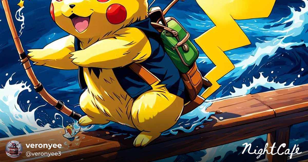 Pikachu on the cruise - Pikachu Fishing Cruise: Anime Style ...