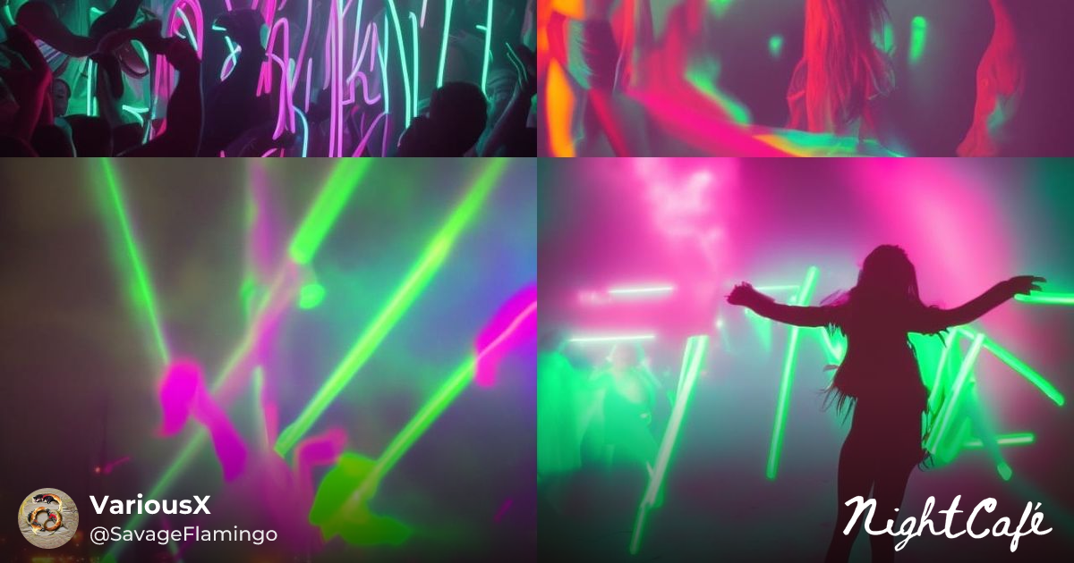 Neon Stage - Neon Haze Portrait with Contradictory Colors