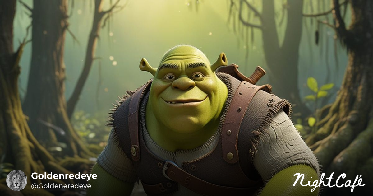 Pixar-Inspired Shrek Concept Art in Vibrant 3D Dig... - AI Art
