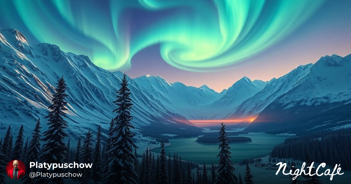 Aurora Borealis - Surreal Aurora Borealis Above Snowy Alaska...