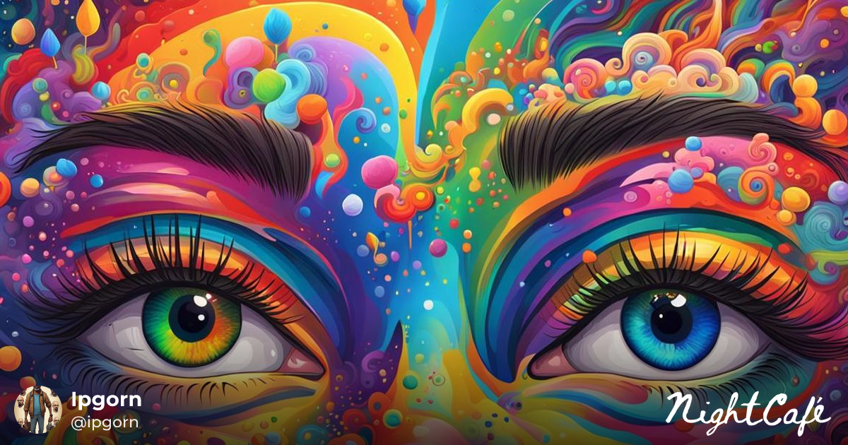 Colourful. - Rainbow Portrait in Magical Realism Style